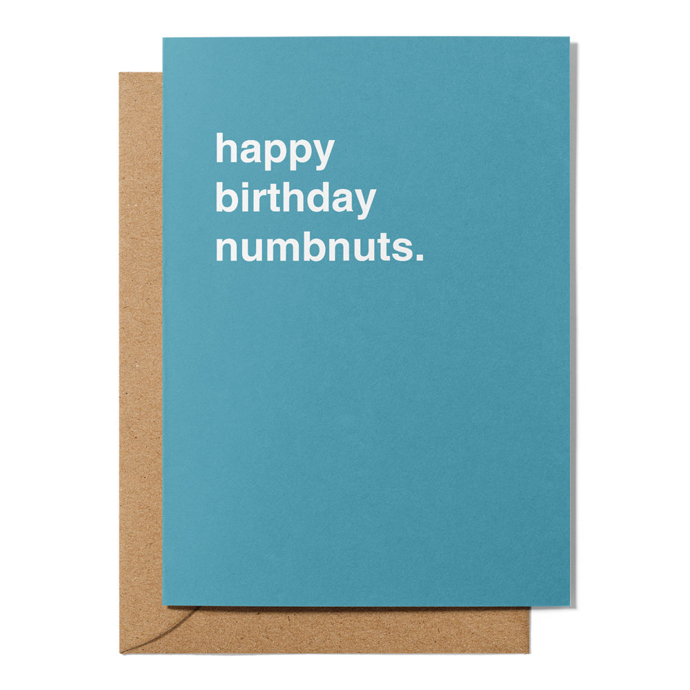 "Happy Birthday Numbnuts" Birthday Card - Greetings From Hell