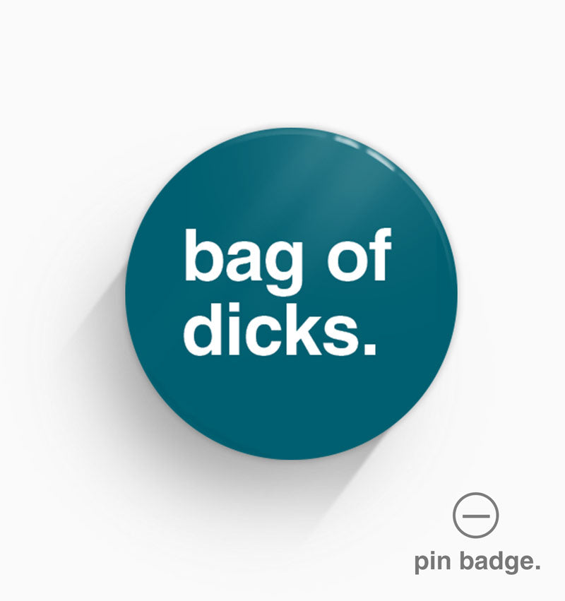Bag Of Dicks Pin Badge Greetings From Hell