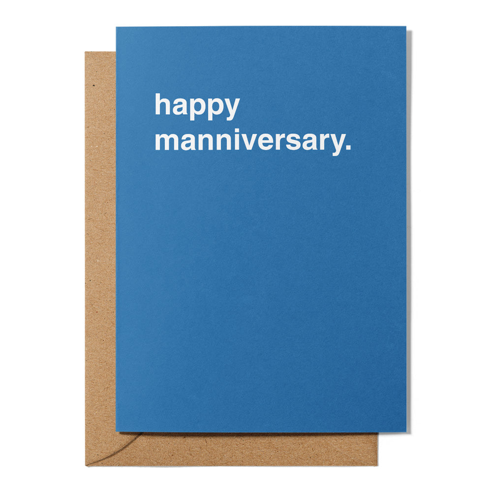 "Happy Manniversary" Anniversary Card - Greetings From Hell