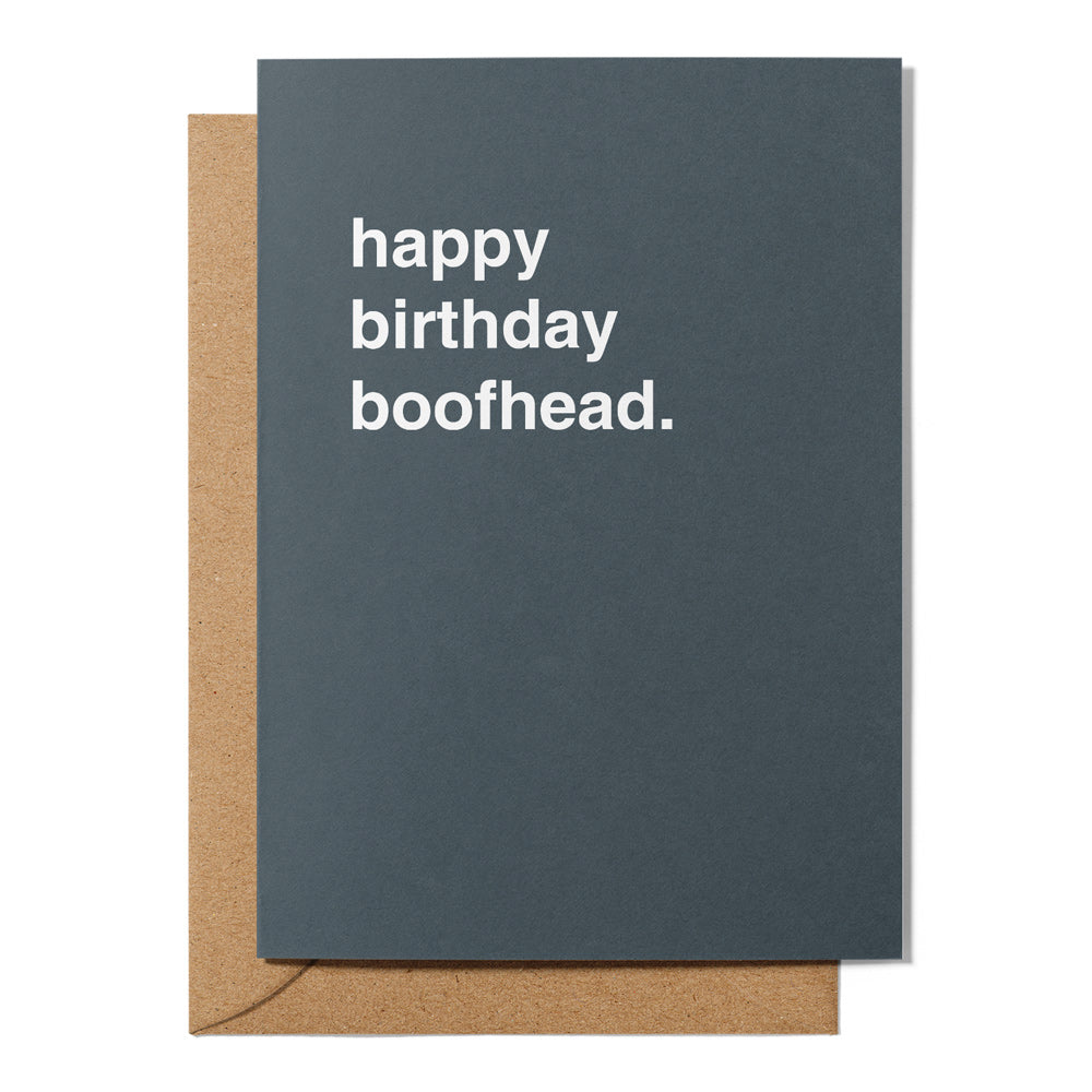 "Happy Birthday Boofhead" Birthday Card - Greetings From Hell
