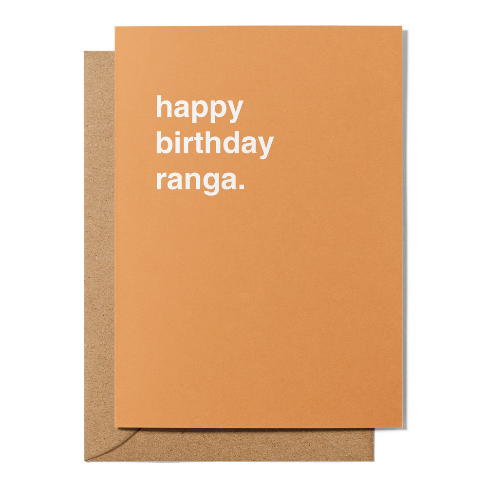 "Happy Birthday Ranga" Birthday Card - Greetings From Hell