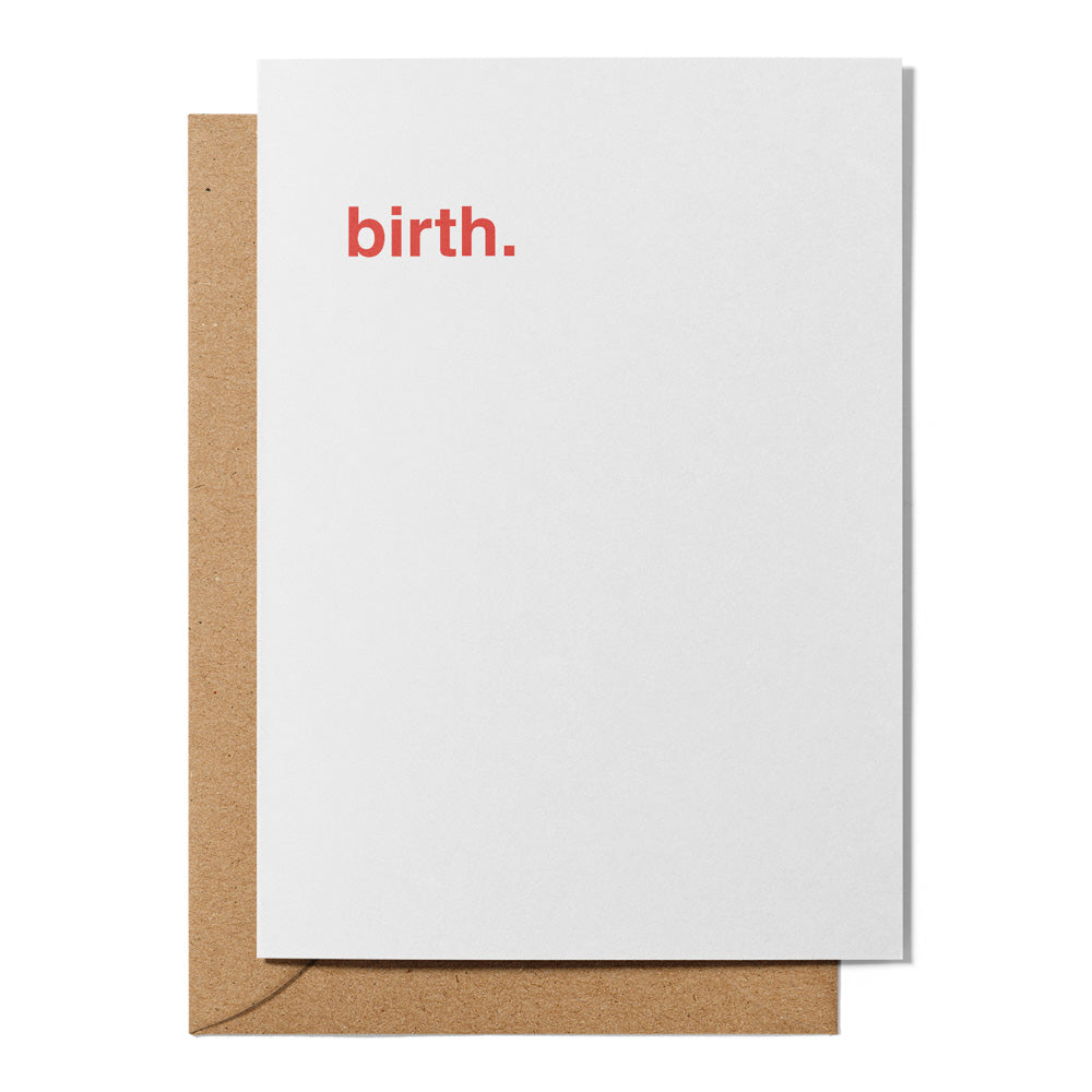 "Birth'" Birthday Card - Greetings From Hell