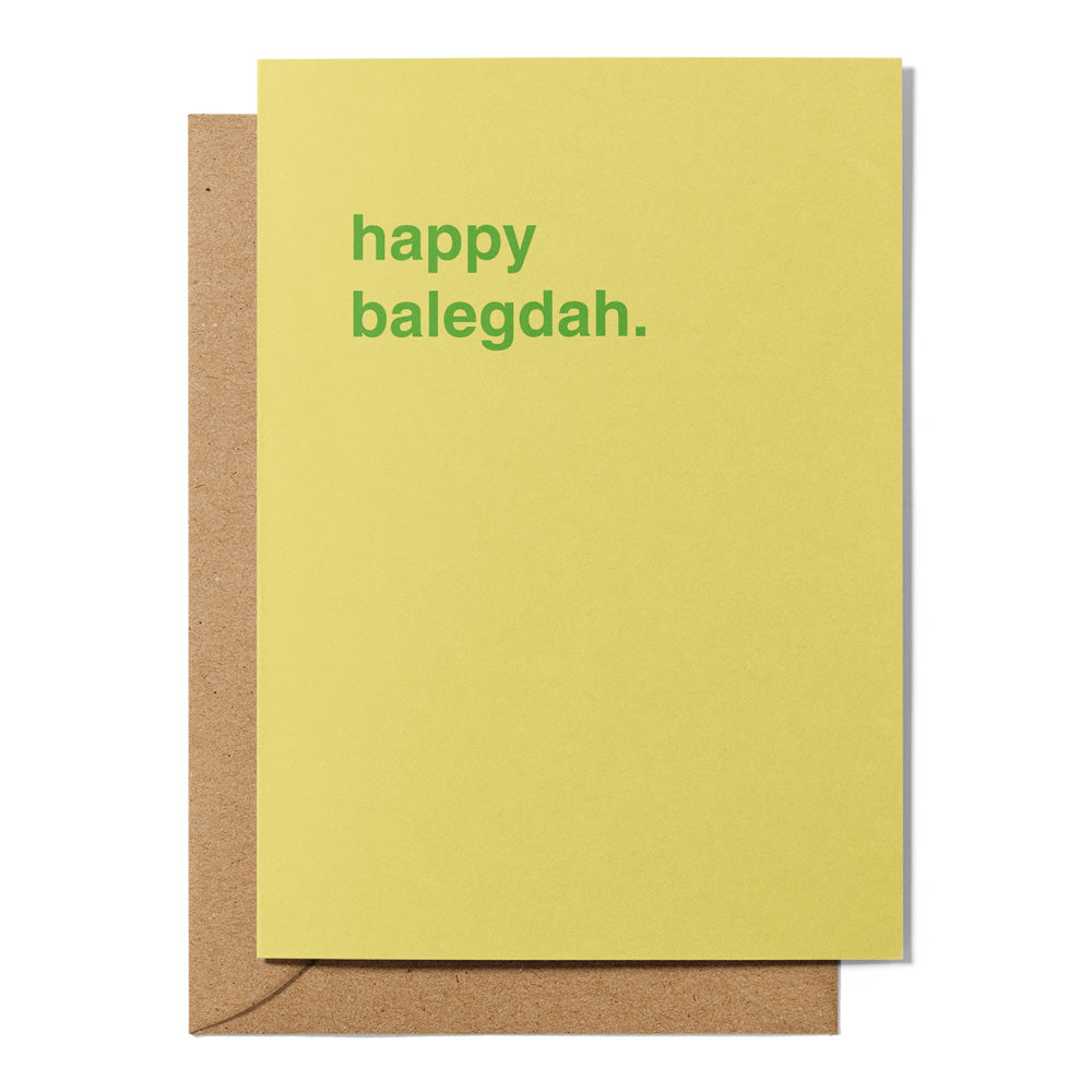 "Happy Balegdah" Birthday Card - Greetings From Hell