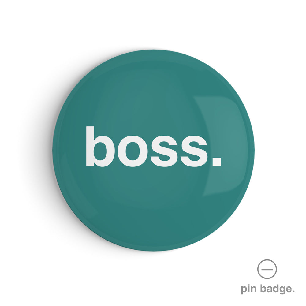 "Boss" Pin Badge - Greetings From Hell