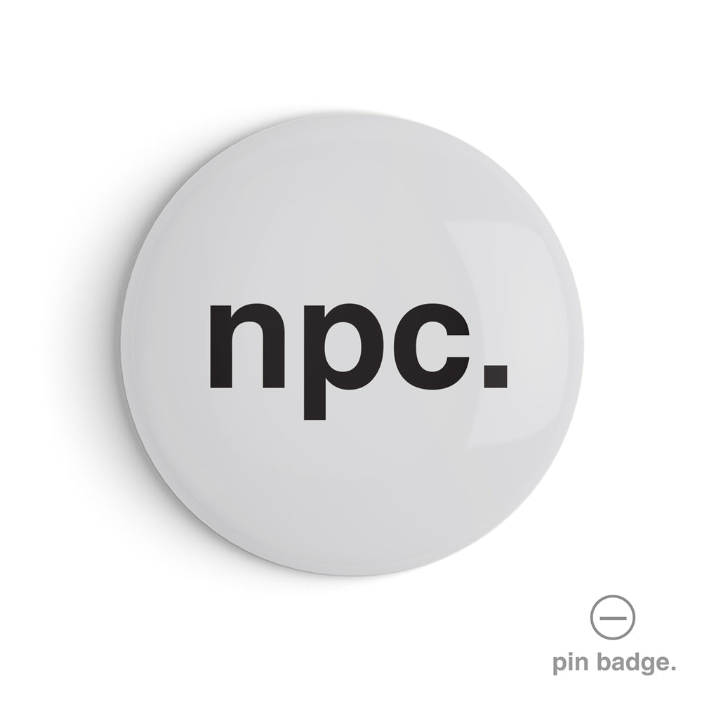"NPC" Pin Badge - Greetings From Hell