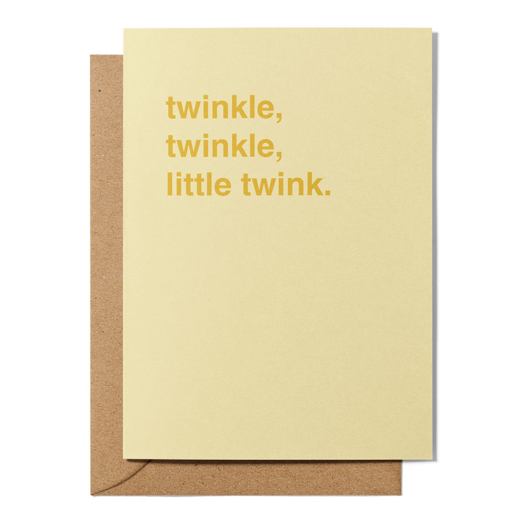 "Twinkle, Twinkle, Little Twink" Christmas Card - Greetings From Hell