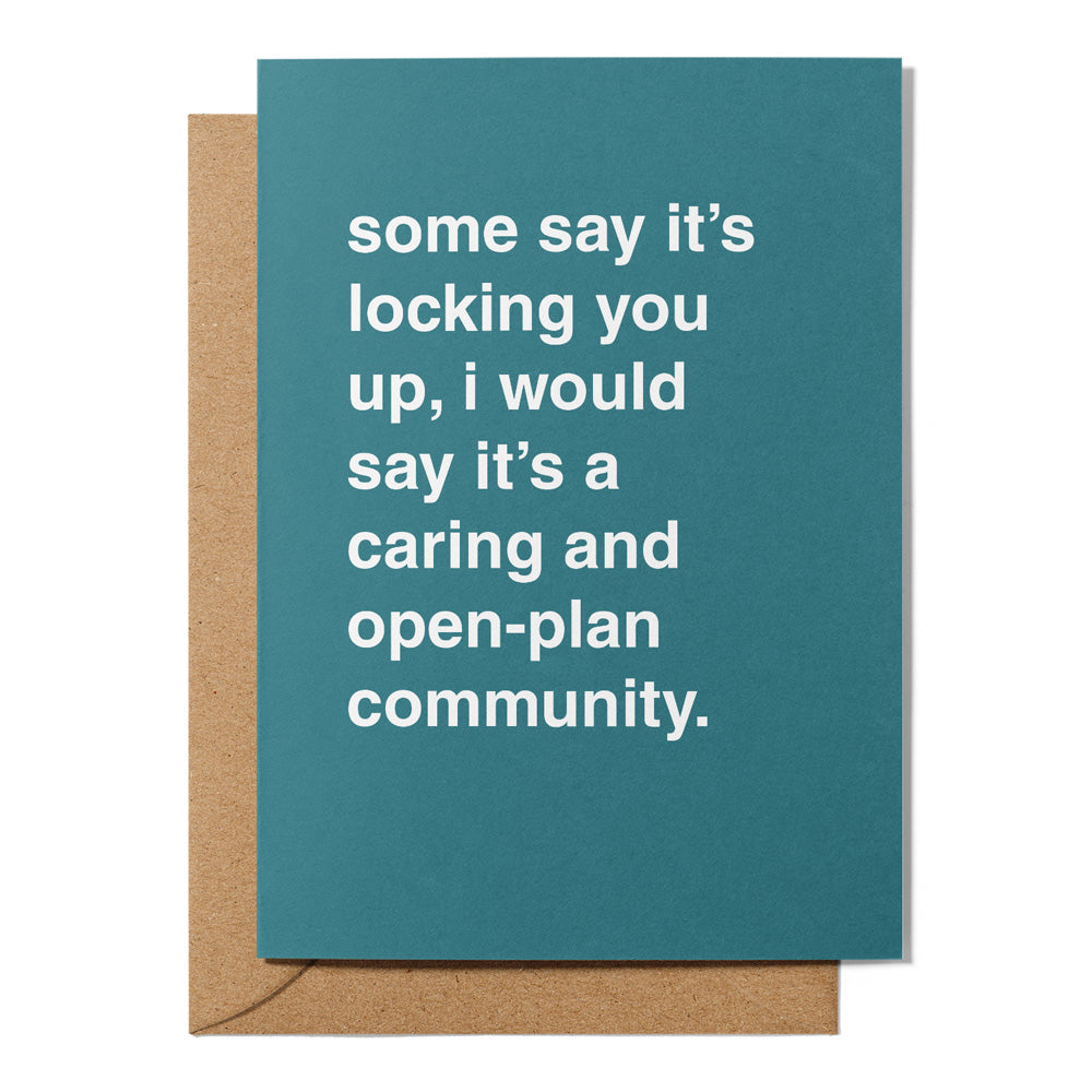 "Some Say It's Locking You Up" Greeting Card - Greetings From Hell