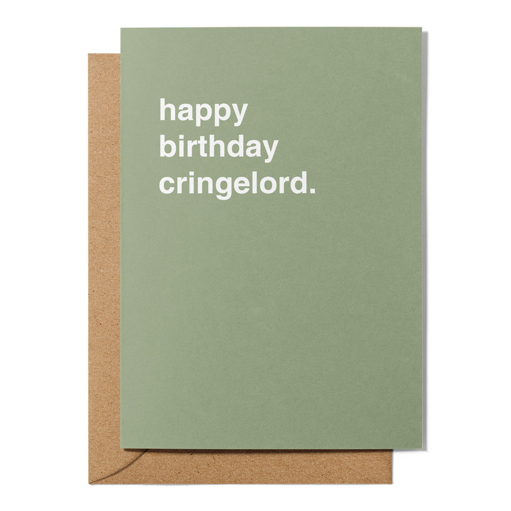 "Happy Birthday Cringelord" Birthday Card - Greetings From Hell