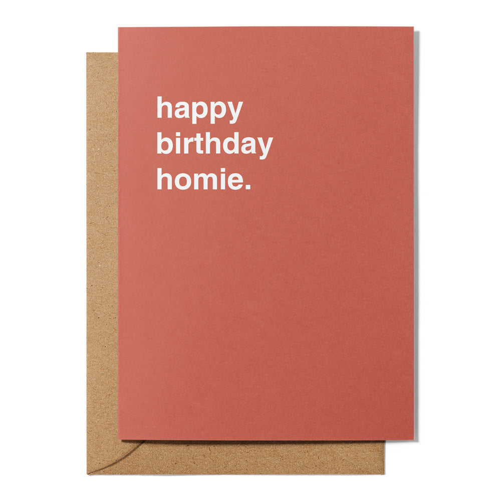 "Happy Birthday Homie" Birthday Card - Greetings From Hell
