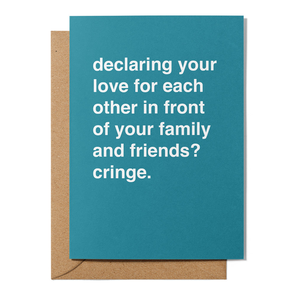 "Declaring Your Love for Each Other" Wedding Card – Greetings From Hell