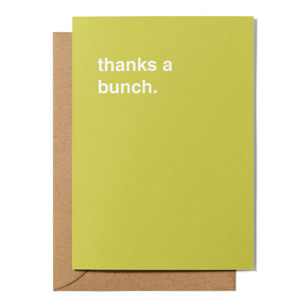 "Thanks a Bunch" Thank You Card - Greetings From Hell