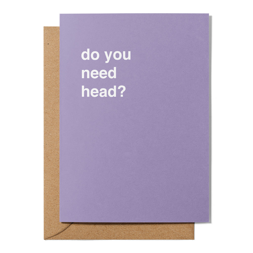 "Do You Need Head?" Valentines Card - Greetings From Hell