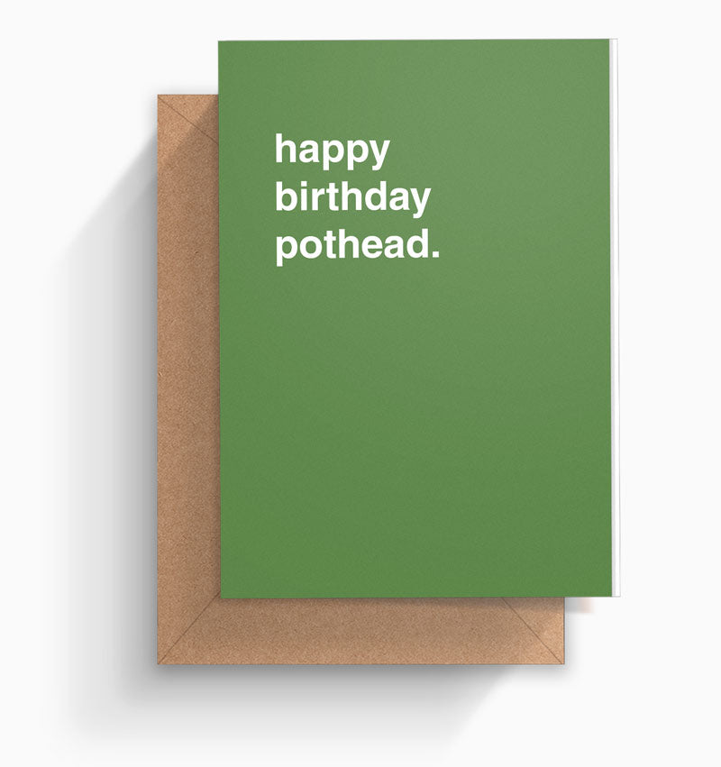 "Happy Birthday Pothead" Birthday Card - Greetings From Hell
