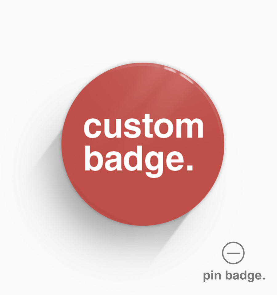 Custom Made EXTRA LARGE Pin Badge - Greetings From Hell