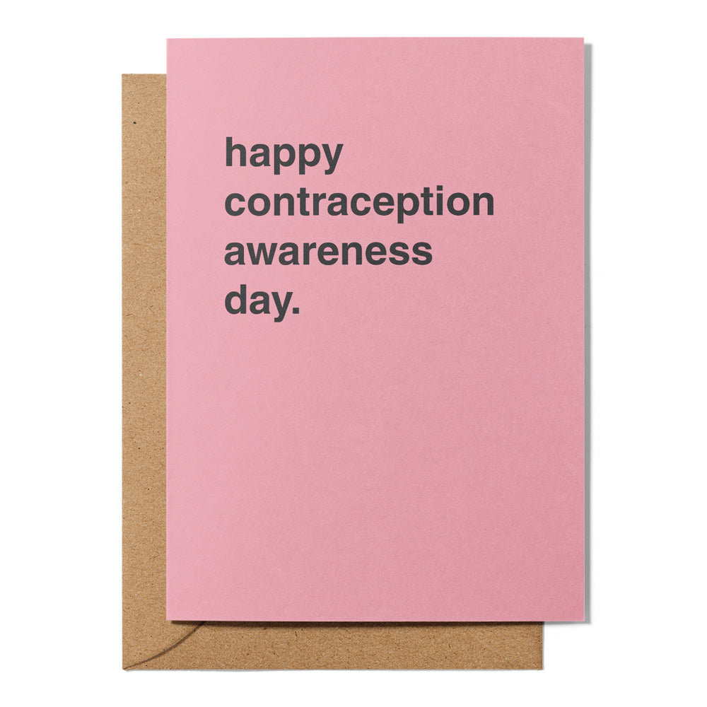 "Happy Contraception Awareness Day" Greeting Card – Greetings From Hell