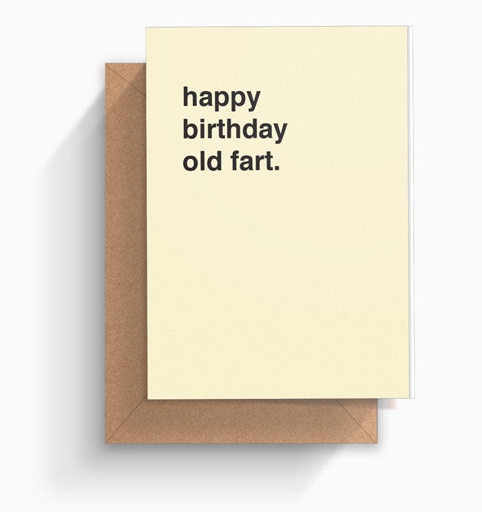 "Happy Birthday Old Fart" Birthday Card - Greetings From Hell